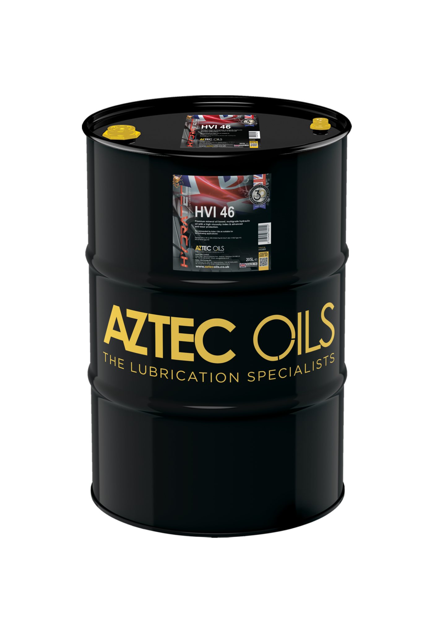 Aztec Oils HYDRATEC HVI 46 - Hydraulic Oil - Fuel Tank Shop