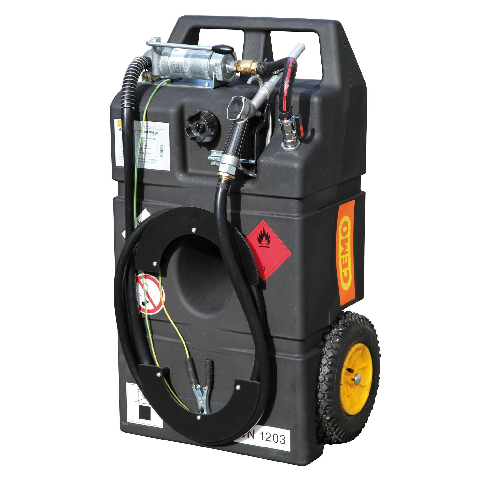 95 Litre Petrol Trolley - Hand Pump - Cemo Fuel Trolley - Fuel Tank Shop