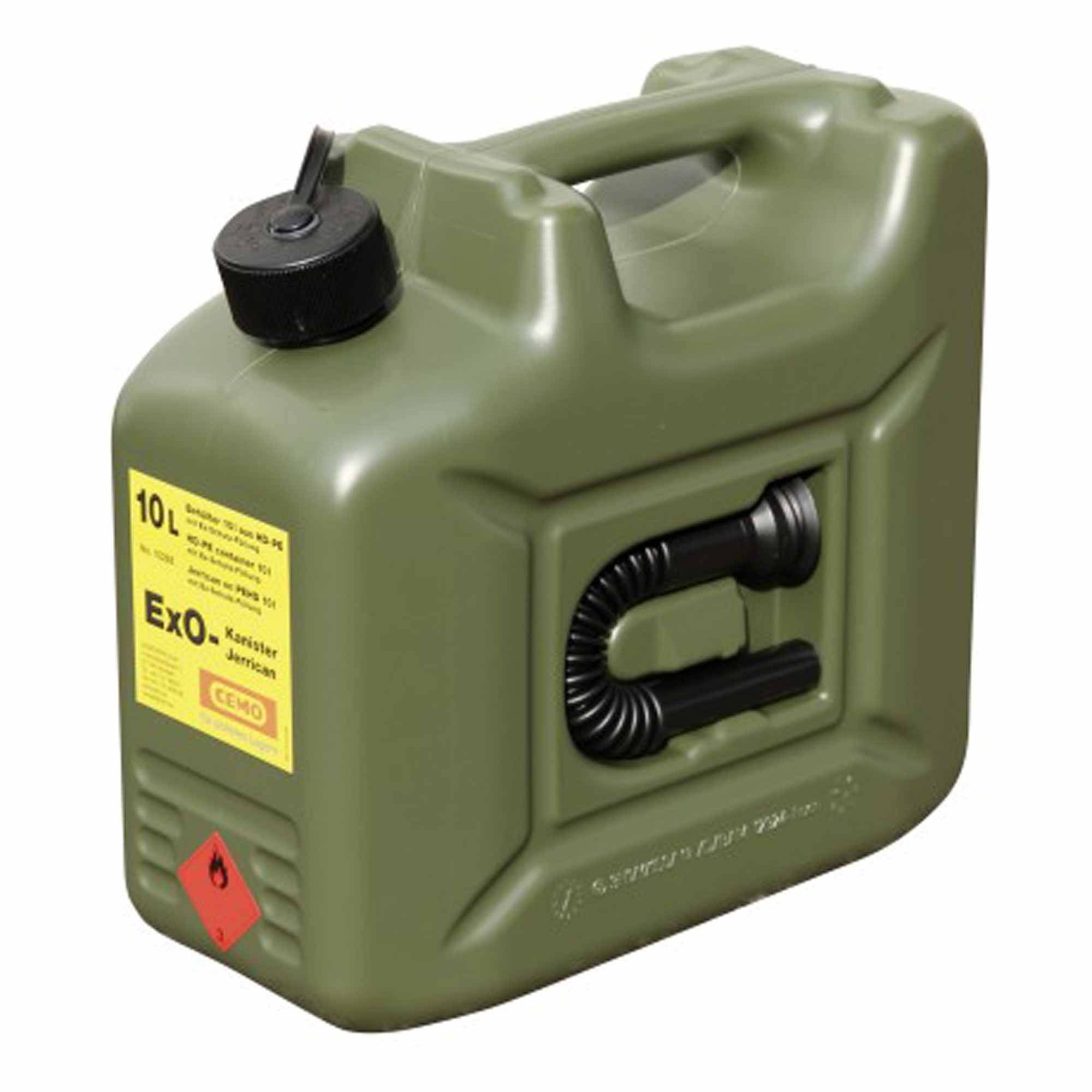 10 Litre Petrol Canister - Cemo ExO Safety Canister - Fuel Tank Shop