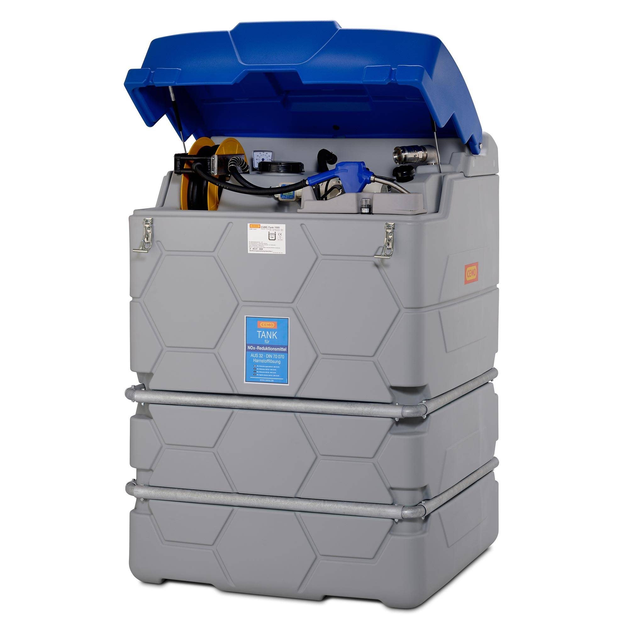 2500 Litre Cube AdBlue Dispensing Tank - Cemo Outdoor Premium - Fuel ...