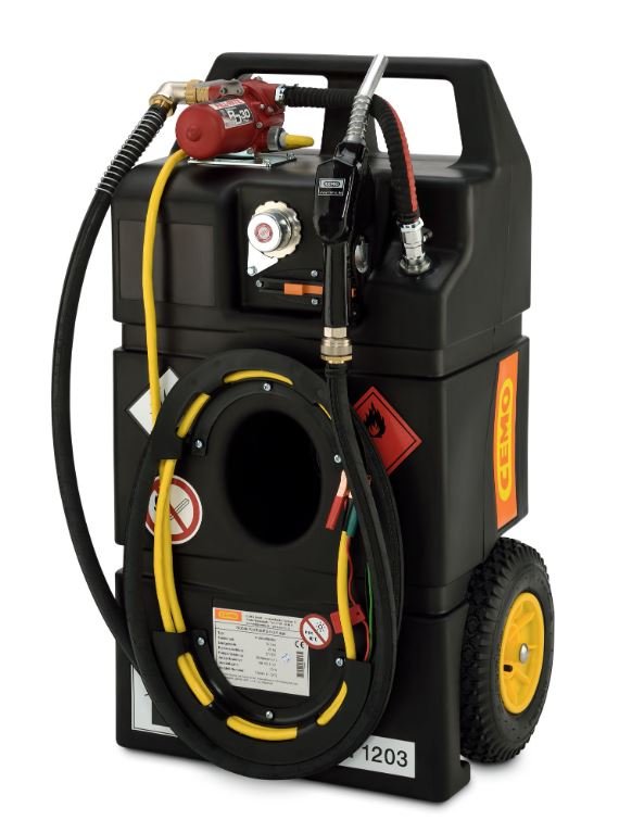 95 Litre Petrol Trolley - 12v - Cemo Fuel Trolley - Fuel Tank Shop