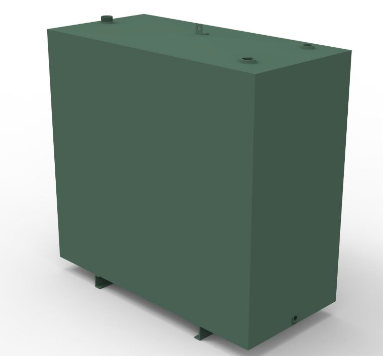 900 Litre Single Skin Steel Oil Tank - Fuel Tank Shop