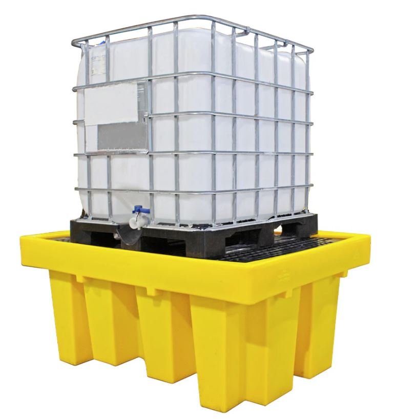Single IBC Spill Pallet with Removable Grid - Fuel Tank Shop