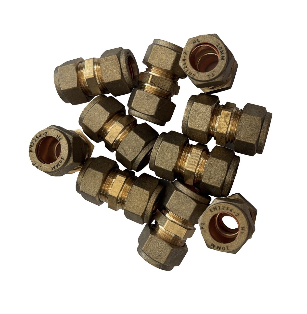 10 x 10mm Straight Compression Coupling - Fuel Tank Shop