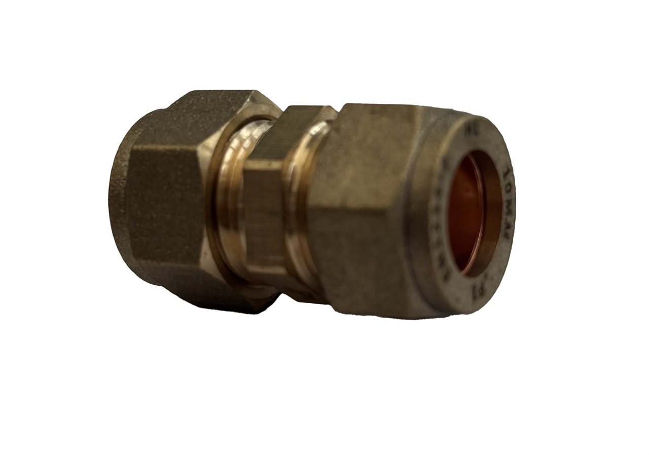 10 x 10mm Straight Compression Coupling - Fuel Tank Shop