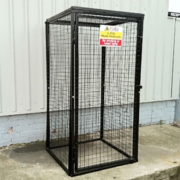 Secure Gas Bottle Storage Cage - 4x 47kg Cylinders (GC20) - Fuel Tank Shop