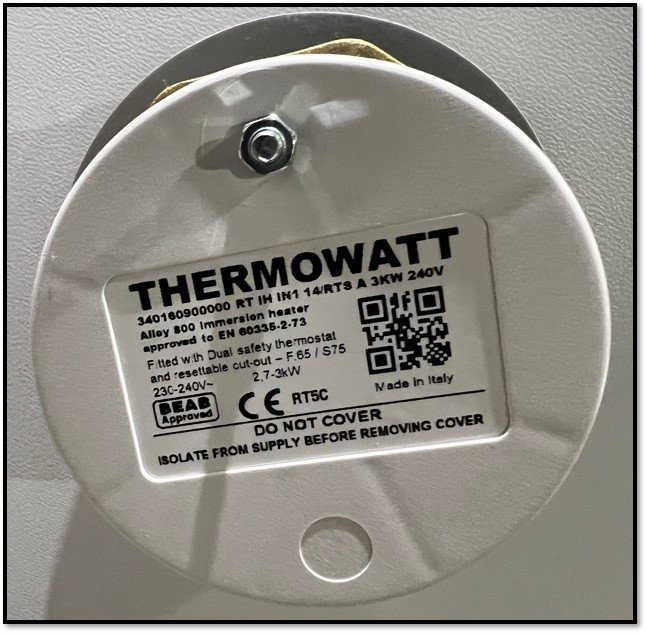 Thermowatt Immersion Heater Element - Fuel Tank Shop