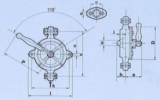 K2 Diesel Semi Rotary Hand Pump - Fuel Tank Shop