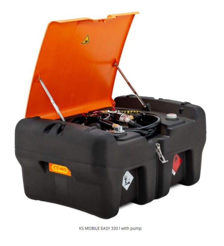 CEMO - 330 Litre ADR Petrol Dispenser - 12v Pump - KS Mobile Easy 11502 ...