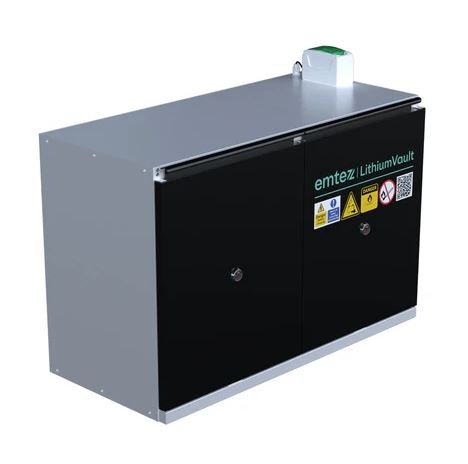 Small 2 Door LithiumVault Cabinet with Charging - Fuel Tank Shop